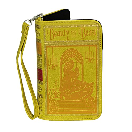 Things2Die4 Black and Gold Beauty and the Beast Checkbook Style Fashion Wallet, One Size