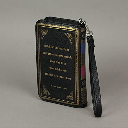 Things2Die4 Black and Gold Beauty and the Beast Checkbook Style Fashion Wallet, One Size