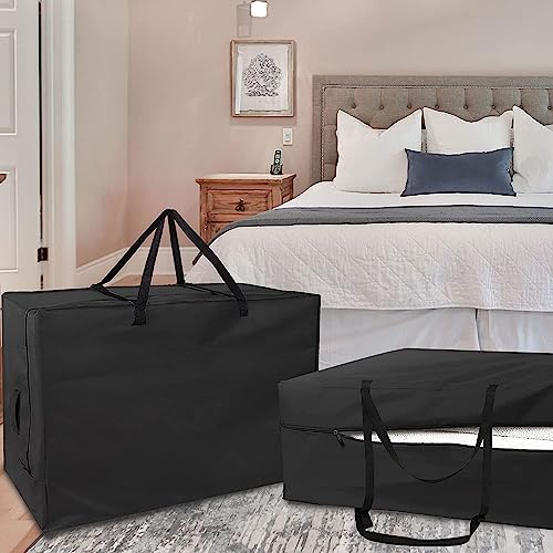 Joymo Folding Mattress Storage Bag for 4" Cot & Narrow Twin, Waterproof Foldable Mattress Cover for Moving, Heavy Duty Dustproof Floor Mattress Carry Case (27"x33"x16")