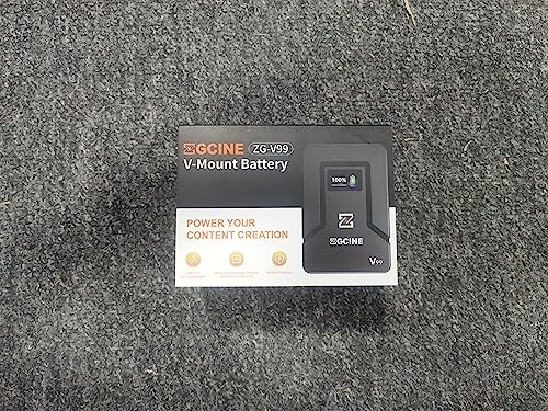 ZGCINE ZG-V99 V2 Upgraded Version Mini V-Mount Battery 99Wh 14.8V 6800mAh Support PD USB-C 45W Charger with D-TAP BP USB-C USB-A Output for BMPCC 4K 6K Pro, ZCAM, Canon EOS R5C, Sony FX3