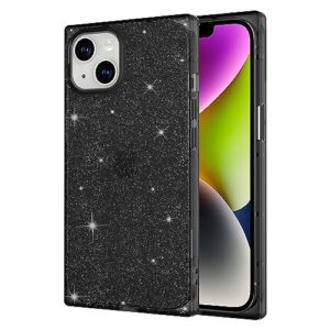 Cocomii Square Case Compatible with iPhone 13 Mini - Slim, Glossy, Show Off The Original Beauty, Optional Glitter, Anti-Yellow, Easy to Hold, Anti-Scratch, Shockproof (Black)