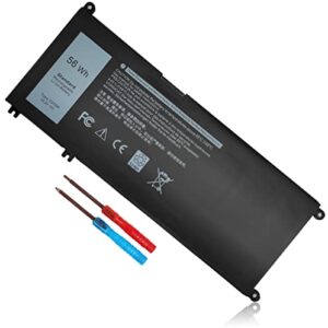 56wh 33ydh laptop battery for dell inspiron 17 7000 series 7779 7778 7786 7773 2-in-1 15 7577 g3 3579 3779 g5 5587 g7 7588 latitude 13 3380 14 3490 3590 3580 3400 3500 451-bcdm pvht1 p30e 81pf3 081pf3