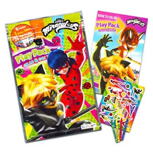 Disney Bundle Miraculous Ladybug Party Favors Set - Bundle with 12 Miraculous Ladybug Grab n Go Play Packs with Coloring Pages, Stickers and More (Miraculous Ladybug Party Supplies)