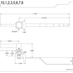 Kingston Brass KTCL10 Claremont Toilet Tank Lever, Matte Black,8.69 x 3.19 x 1.13