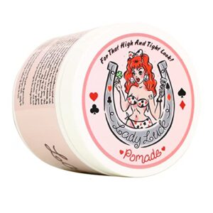 lucky 13 barber supplies lady luck women's hair pomade | water-based | high hold | high shine | mango hibiscus scent, 4oz