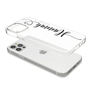 Liana Cases Custom Case for iPhone 14 Pro Max 13 mini 12 11 SE Xr Xs X 10r 10s 10 8 Plus 7 Create Your Personalized Name Handwritten Style Clear Phone Cover