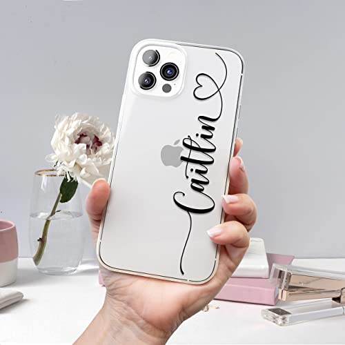 Liana Cases Custom Case for iPhone 14 Pro Max 13 mini 12 11 SE Xr Xs X 10r 10s 10 8 Plus 7 Create Your Personalized Name Handwritten Style Clear Phone Cover