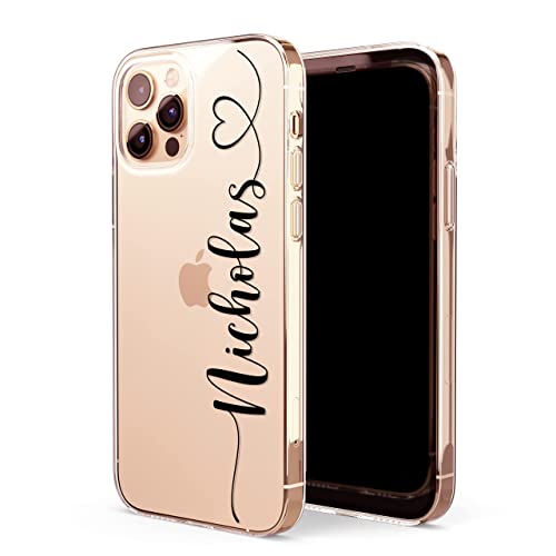 Liana Cases Custom Case for iPhone 14 Pro Max 13 mini 12 11 SE Xr Xs X 10r 10s 10 8 Plus 7 Create Your Personalized Name Handwritten Style Clear Phone Cover