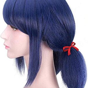 Dailyacc Wig for Girls Costume Dress Up Christmas Cosplay Blue Hair with Tails Gifts…