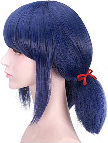 Dailyacc Wig for Girls Costume Dress Up Christmas Cosplay Blue Hair with Tails Gifts…