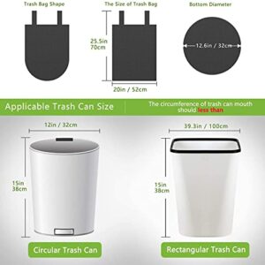 FYY Trash Bags, Garbage Bags, 5 Rolls 100 counts 6 Gallon [Extra Thick][Leak Proof] Rubbish Bags Wastebasket Bin Liners for Home Office Trash Can Black