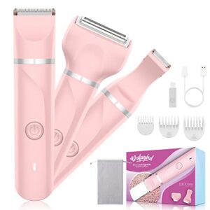 electric razors for women, wufayhd bikini trimmer, 3 in 1 foil shaver cordless portable wet & dry, rechargeable body hair removal public hair, legs face underarm