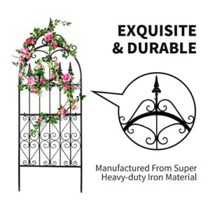 SCENDOR Garden Trellis 60” x 21.7” for Climbing Plants 5FT Metal Iron Wire Vine Flower Trellises for Outdoor Climbing Plants Support