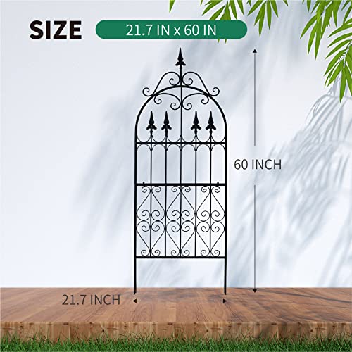 SCENDOR Garden Trellis 60” x 21.7” for Climbing Plants 5FT Metal Iron Wire Vine Flower Trellises for Outdoor Climbing Plants Support