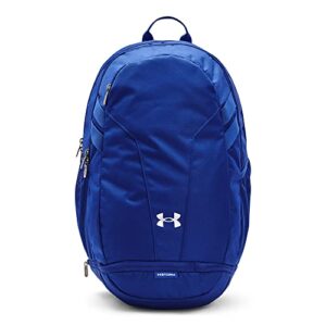 under armour hustle 5.0 team backpack, (400) royal/royal/metallic silver, one size fits all