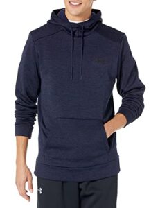 under armour mens armourfleece twist hoodie , (410) midnight navy / / black , large