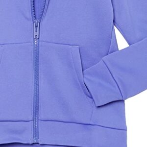 Under Armour Girls Armour Fleece Full Zip Hoodie , (184) Brilliant Violet / / White , Youth Large