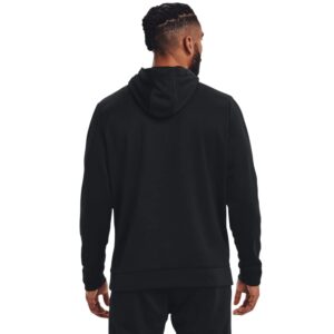 Under Armour Mens Big Logo ArmourFleece Hoodie , (001) Black / Black / Pitch Gray , X-Large