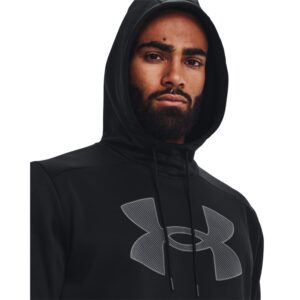 Under Armour Mens Big Logo ArmourFleece Hoodie , (001) Black / Black / Pitch Gray , X-Large