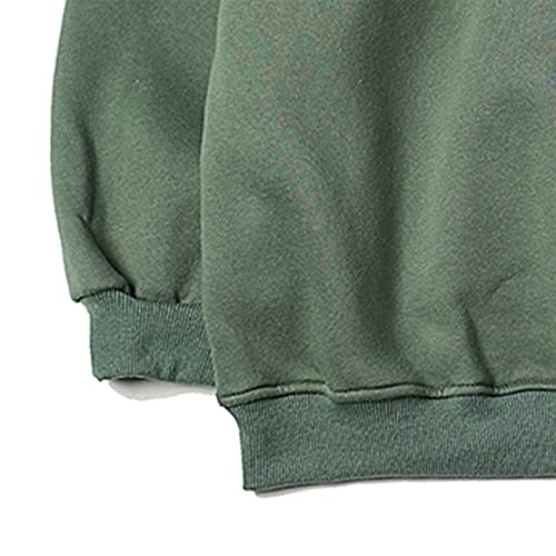 JUNGE Mens Clothes,Sweatshirts,Apparel for Men,Men Sweatshirts,Menswear,Sweatsuits Men,Cool Sweatshirts,Casual Outfits Men,Casual wear Men,Plain Black Sweatshirt,Plain White Sweatshirt 07-green