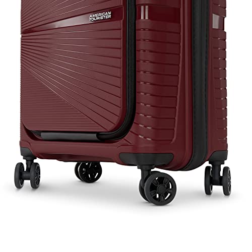 American Tourister Airconic Hardside Expandable Luggage with Spinner Wheels, Garnet Red, Carry-On 20-Inch