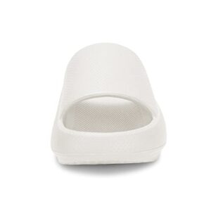 welltree Slides for Women Men Pillow Slippers Non-Slip Bathroom Shower Sandals Soft Thick Sole Indoor and Outdoor Slides,White,10.5-11 Women/9-9.5 Men