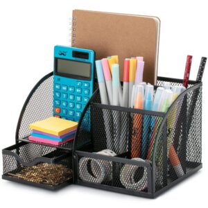 mr. pen- mesh desk organizer, black, pen holders organizers, desk pencil organizer, pen /pencil holder, pen organizer for desk