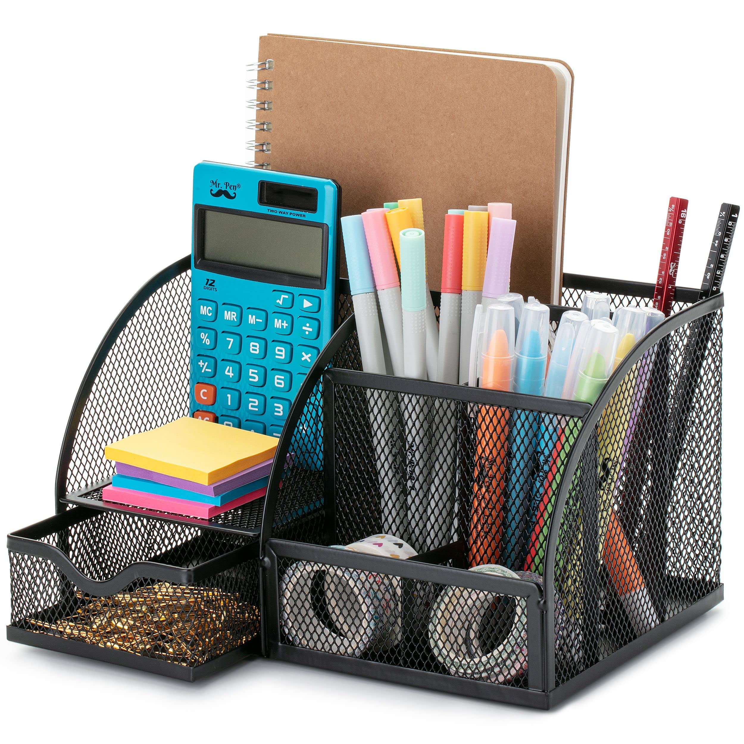 Mr. Pen- Mesh Desk Organizer, Black, Pen Holders Organizers, Desk Pencil Organizer, Pen /Pencil Holder, Pen Organizer for Desk