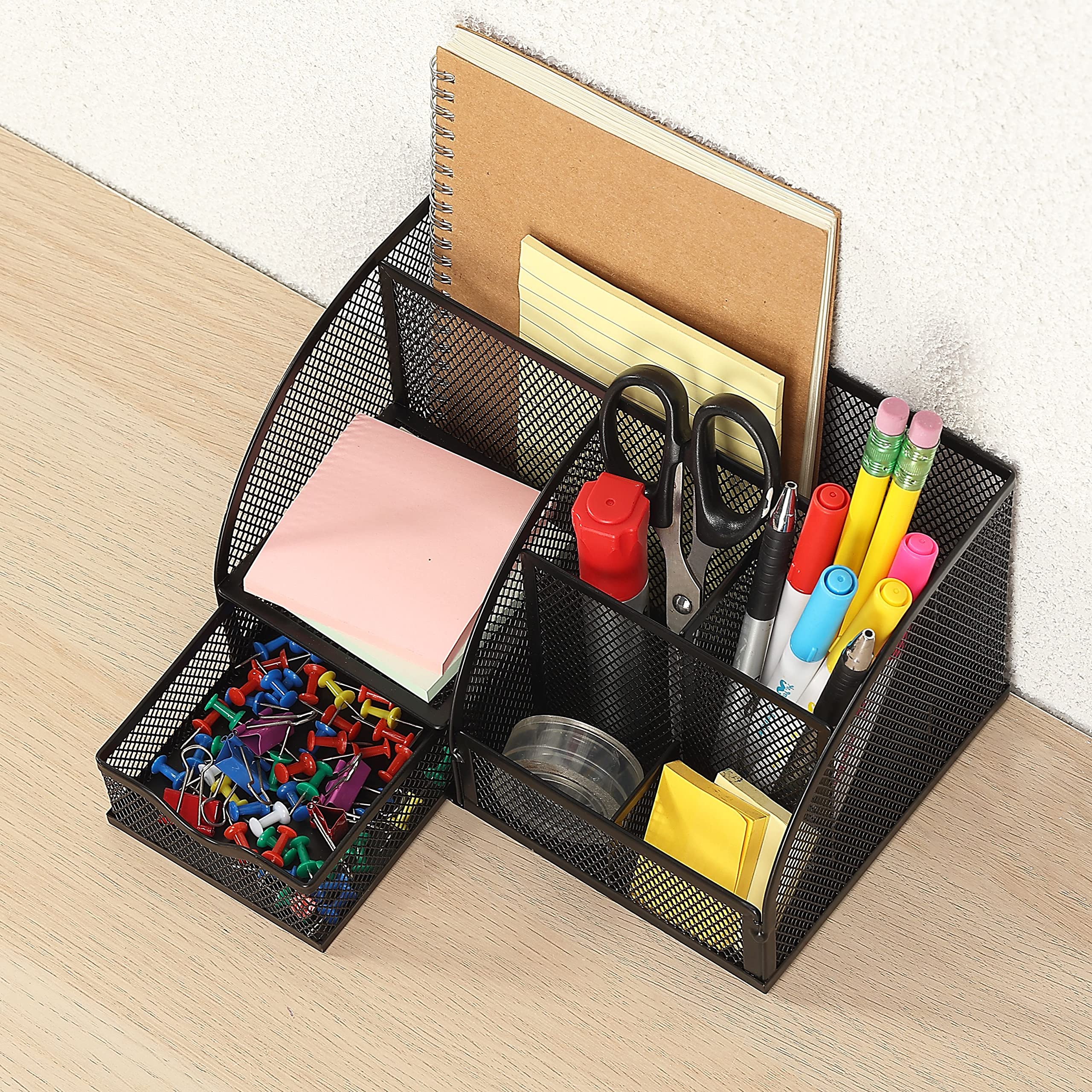 Mr. Pen- Mesh Desk Organizer, Black, Pen Holders Organizers, Desk Pencil Organizer, Pen /Pencil Holder, Pen Organizer for Desk