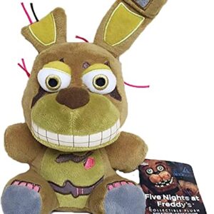 IMEDGOG 3Pack Five Night Plushies 7inch Five Night Plush Toys - Light Springtrap Bonnie Foxy Toy Bonnie Stuffed Animal Doll Foxy Plush(3PCS)