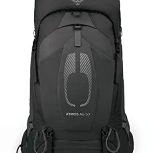 Osprey Atmos AG 50L Men's Backpacking Backpack, Black, Small/Medium