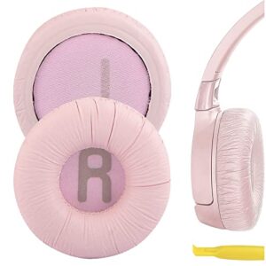 geekria nova leatherette replacement ear pads for jbl jr300, jr300bt, t450bt, t500bt, tune 500, tune 500bt, tune 510bt, tune 600btnc headset earpads ear cups cover repair parts (pink)