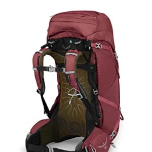 Osprey Aura AG 50L Women's Backpacking Backpack, Berry Sorbet Red, WXS/S