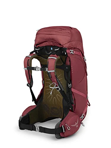 Osprey Aura AG 50L Women's Backpacking Backpack, Berry Sorbet Red, WXS/S