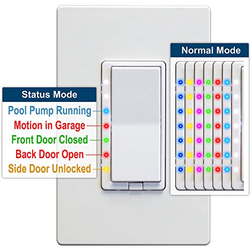 HomeSeer HS-WX300 Z-Wave Plus Smart Dimmer & Switch w/RGB LED indicators, Multi-Tap Automation Triggers | No Neutral Required | Built-in Repeater | Works with Alexa, Google Home & IFTTT | Hub Required