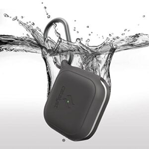 Catalyst Influence Series Waterproof and Drop Proof Case for AirPods 3, with Premium Carabiner, Compatible Wireless Charging, One-Piece Design, Soft-Touch, High Drop Protection - Space Gray