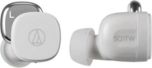 audio-technica ath-sq1twwh wireless in-ear headphones, white