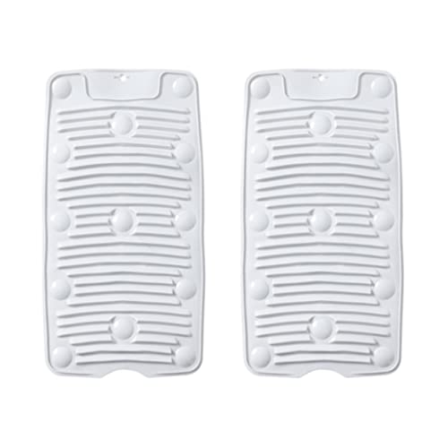 T Tool 2Pcs Silicone Washboard Portable Folding Laundry Board Scrubbing Board Basin Bucket Hand Wash Clothes Laundry Pad Suction Cup for Hand Washing Clothes Grey Tool