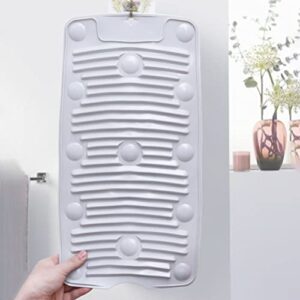 T Tool 2Pcs Silicone Washboard Portable Folding Laundry Board Scrubbing Board Basin Bucket Hand Wash Clothes Laundry Pad Suction Cup for Hand Washing Clothes Grey Tool