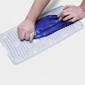 T Tool 2Pcs Silicone Washboard Portable Folding Laundry Board Scrubbing Board Basin Bucket Hand Wash Clothes Laundry Pad Suction Cup for Hand Washing Clothes Grey Tool