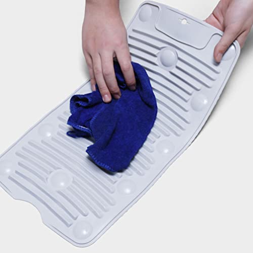 T Tool 2Pcs Silicone Washboard Portable Folding Laundry Board Scrubbing Board Basin Bucket Hand Wash Clothes Laundry Pad Suction Cup for Hand Washing Clothes Grey Tool