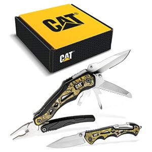 cat 2 piece multi-tool and knife gift box set with real tree camo - 240358