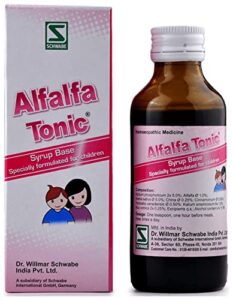 dr willmar schwabe india alfalfa tonic for children - bottle of 100 ml tonic