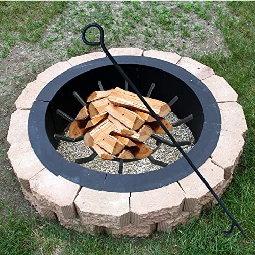 Fire Poker for Fireplace. 40 in Heavy Duty Fireplace Poker. Wrought Iron Steel Fire Pit Poker. Rust Resistant Black Finish Fire Poker for Fire Pit. Outdoor and Indoor Fireplace Fire Pit Tools