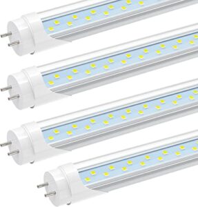 jesled t8 led type b tube light 3ft, 2520lm, 18w(45w equivalent), 6000k, 36 inch f30t12 fluorescent bulb replacement, dual ended power, etl listed, remove ballast, 36” lighting tube fixture (4-pack)