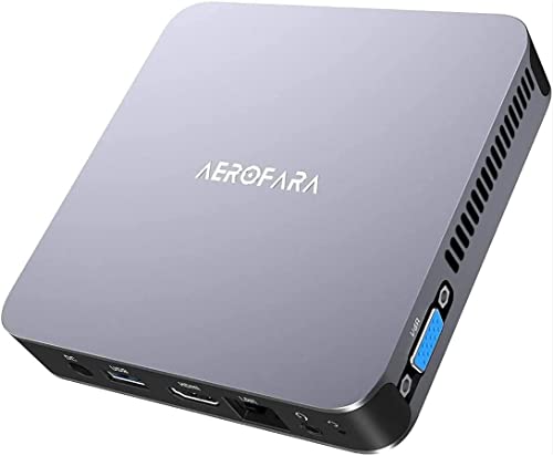 AEROFARA Mini PC Aero 2 Pro Desktop Computers with Intel 11th Celeron N5105 Processor 8GB RAM 256GB SSD,4K UHD Graphics,USB3.0, HDMI (8G+256G) Support W11 Pro