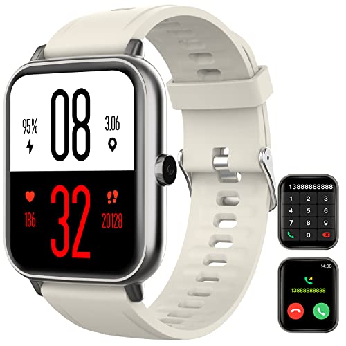 Smart Watch with Call/Text (Call Receive/Dial)for Android and iOS phones Compatible with iPhone Samsung,Fitness Tracker with Heart Rate,Blood Pressure,body temperature and Sleep Monitor for Men Women