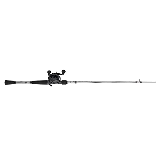 Abu Garcia Vengeance Low Profile Baitcast Reel and Fishing Rod Combo, Gray/Black, 7' - Medium Heavy - 1pc