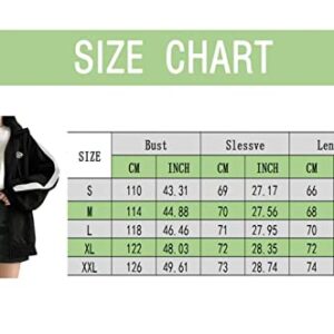 YOMXL Women's Y2K Vintage Graphic Zip Up Hoodie Oversized Casual Drawstring Hoodie E-Girl 90s Streetwear Jacket Tracksuit Black