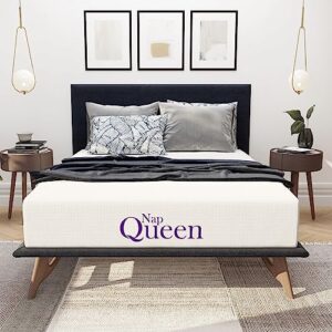 napqueen 10 inch queen size mattress, cooling gel memory foam mattress, bed in a box